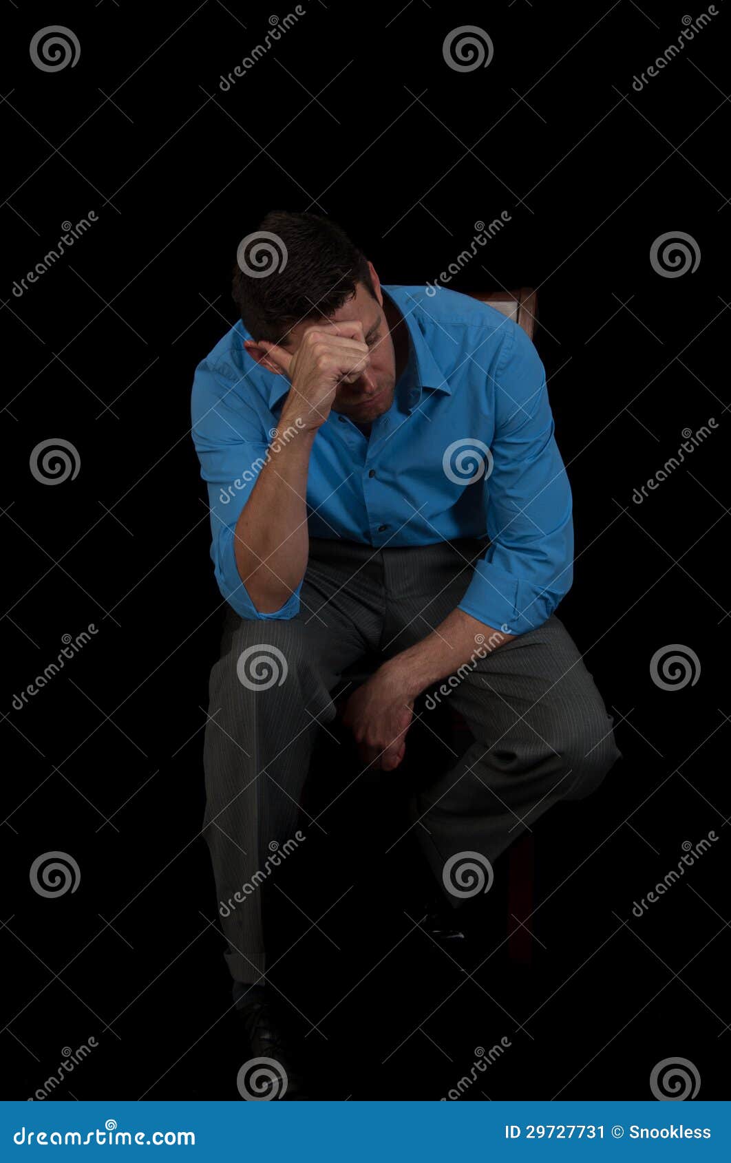Depressed Man Sitting stock image. Image of desperation - 29727731
