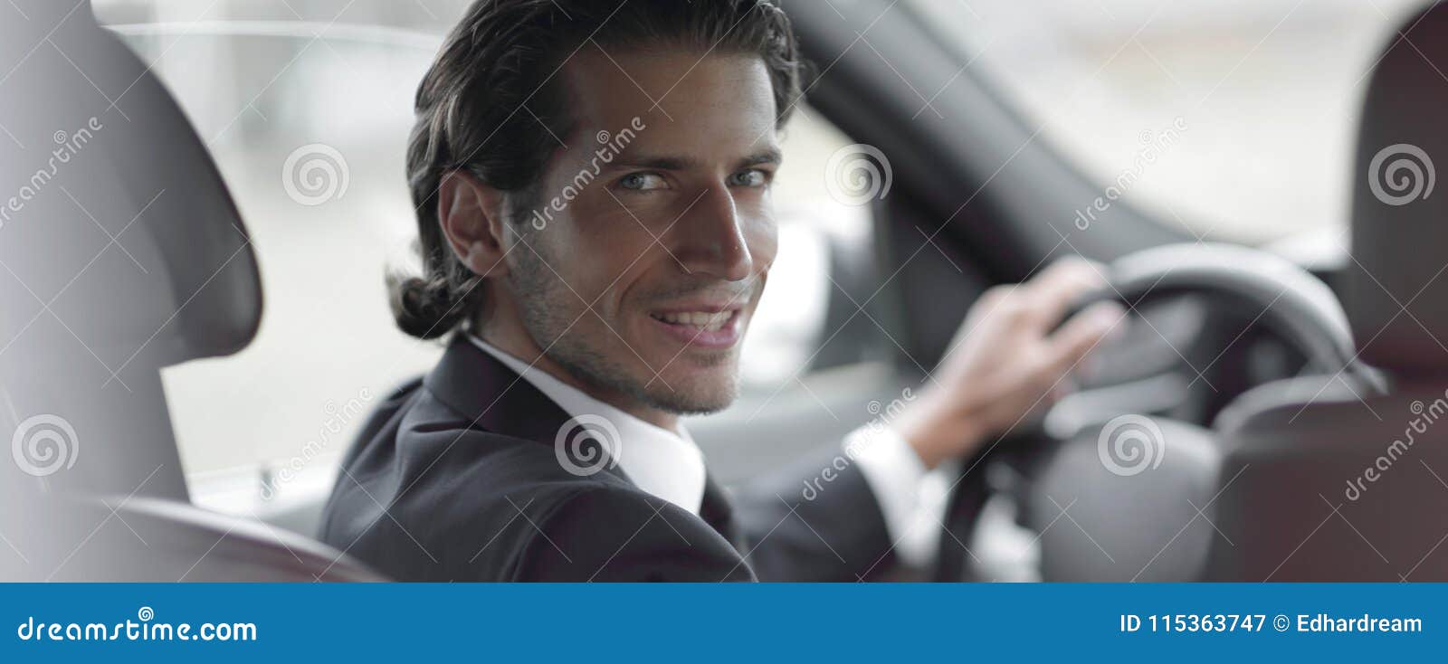 Man Sitting Behind the Wheel of a Car Stock Image - Image of lifestyles ...