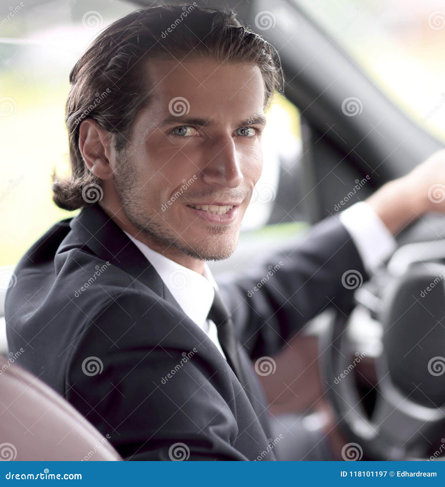 Man Sitting Behind the Wheel of a Car Stock Image - Image of lifestyle ...