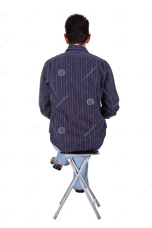 Man Sitting on a Bench in Back Stock Photo - Image of place, male: 10865744