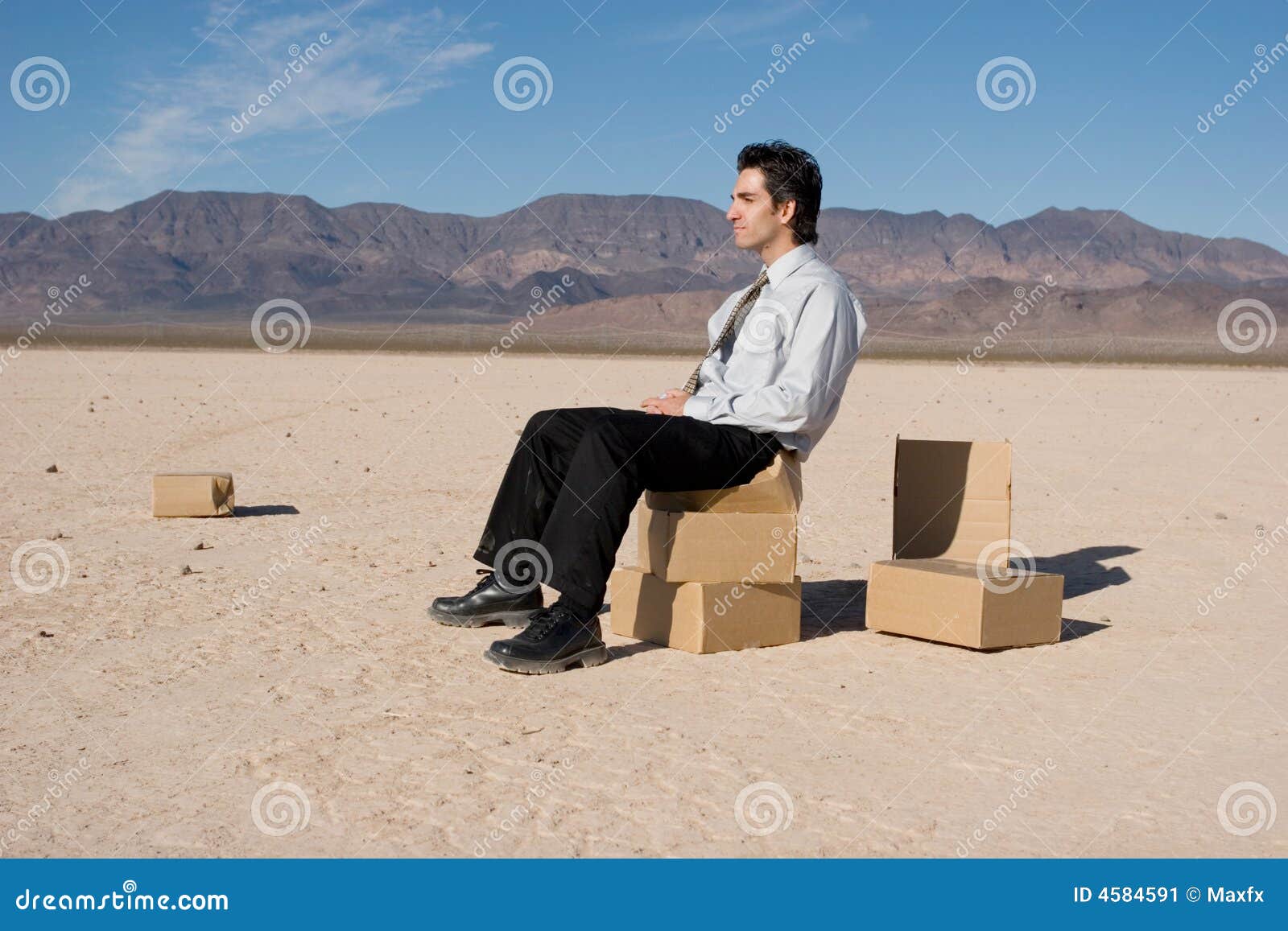 Man sitting on boxes stock image. Image of nature, moving - 4584591