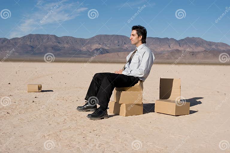 Man sitting on boxes stock image. Image of nature, moving - 4584591