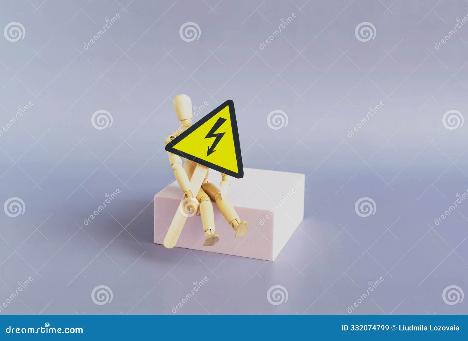 Man Holding Warning Sign With Exclamation Mark. Royalty-Free Stock ...