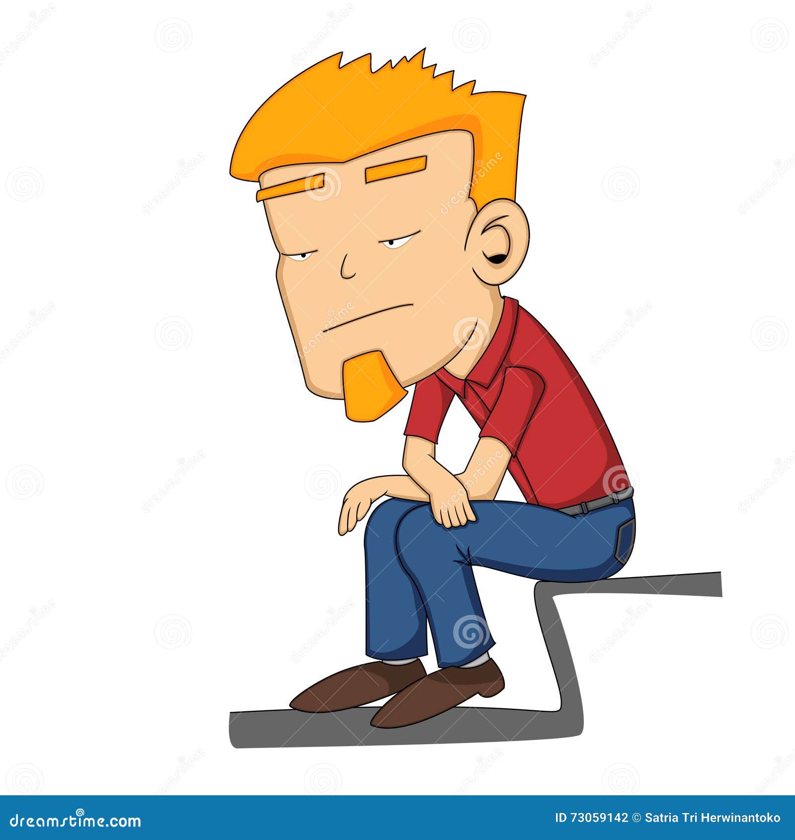 Man sitting cartoon stock vector. Illustration of cartoon - 73059142