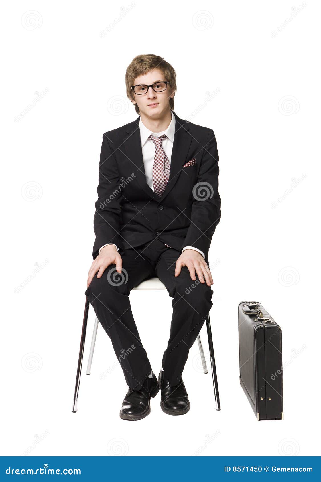 Man sitting on a chair stock photo. Image of person, human - 8571450
