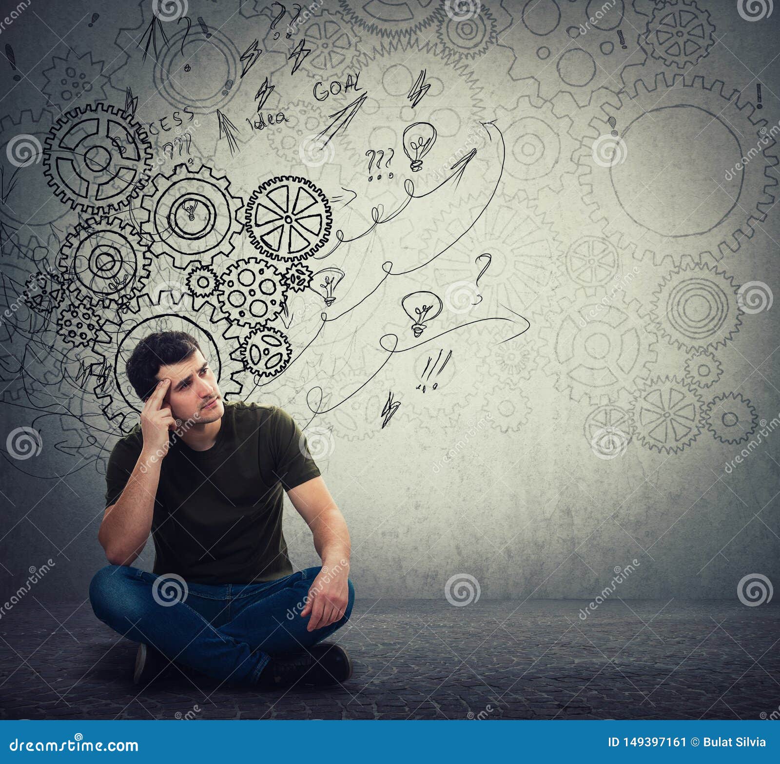 Hard Thinking Smart Woman Royalty-Free Stock Photography ...