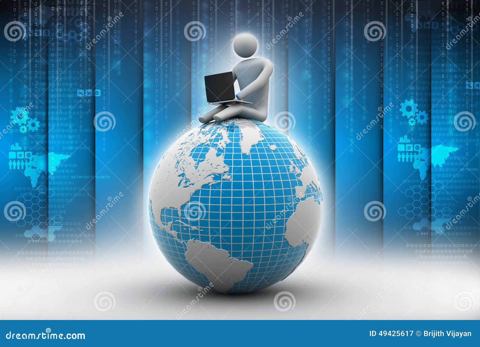Man Sitting On Globe With The Laptop Royalty-Free Stock Photography ... Man Sitting On Globe With The Laptop Royalty-Free Stock Photography ...