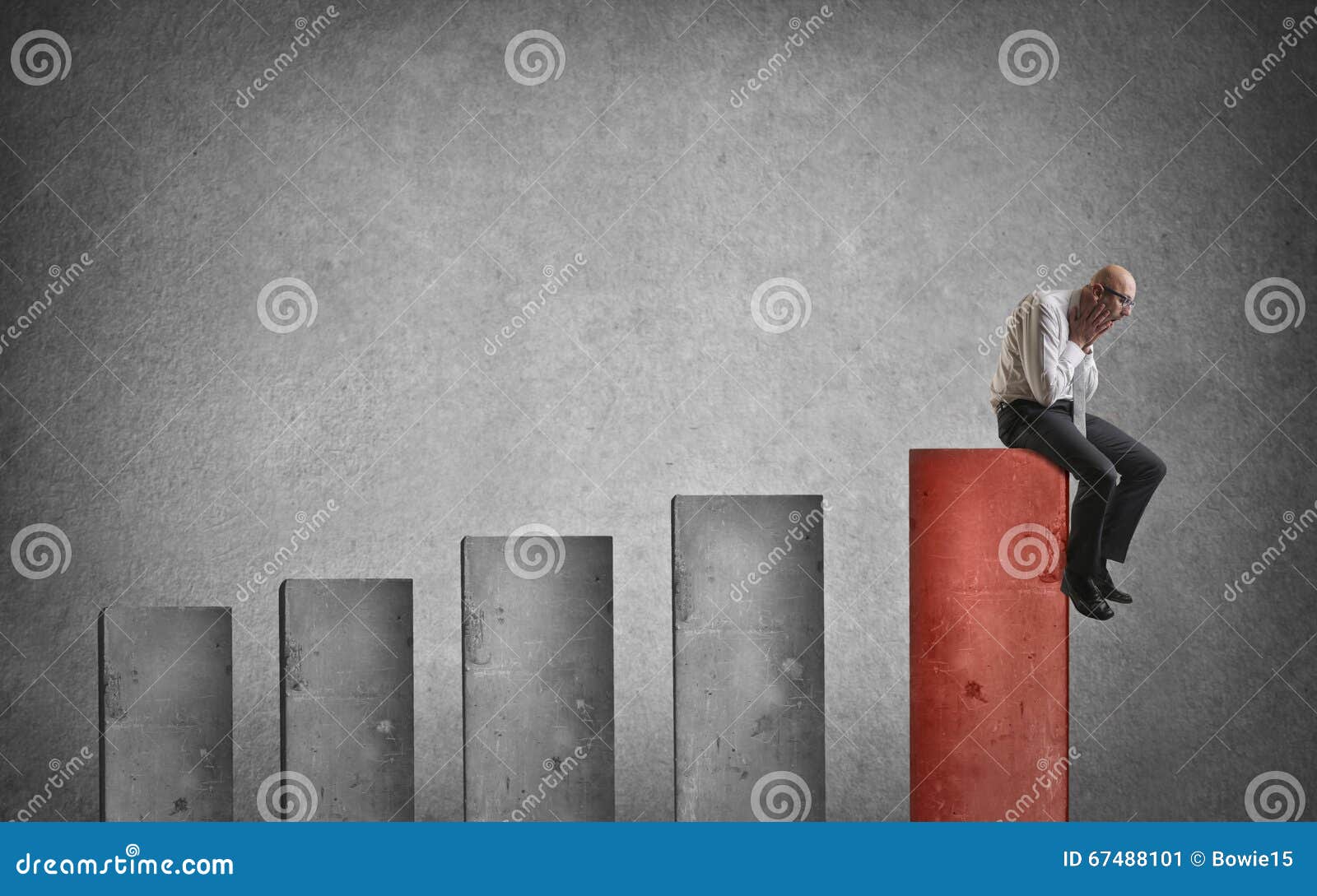 Man sitting on a graph stock image. Image of hollow, conclusion - 67488101