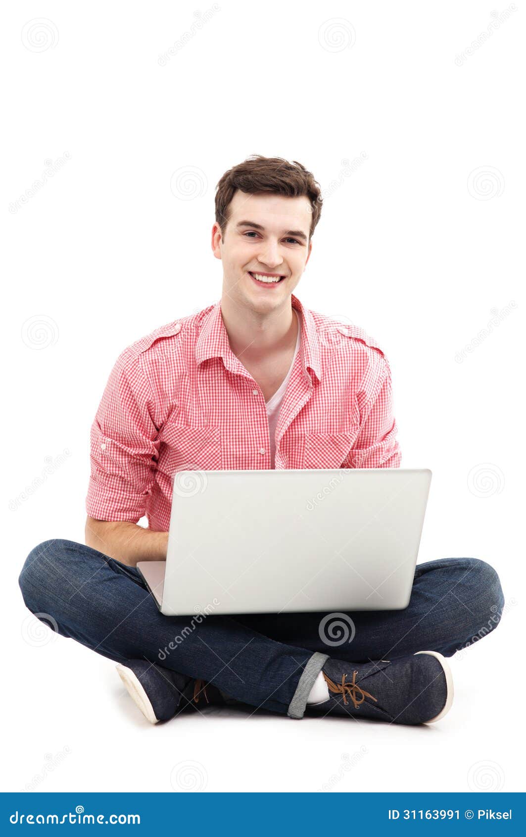 Man sitting with laptop stock image. Image of sitting - 31163991 Man sitting with laptop stock image. Image of sitting - 31163991