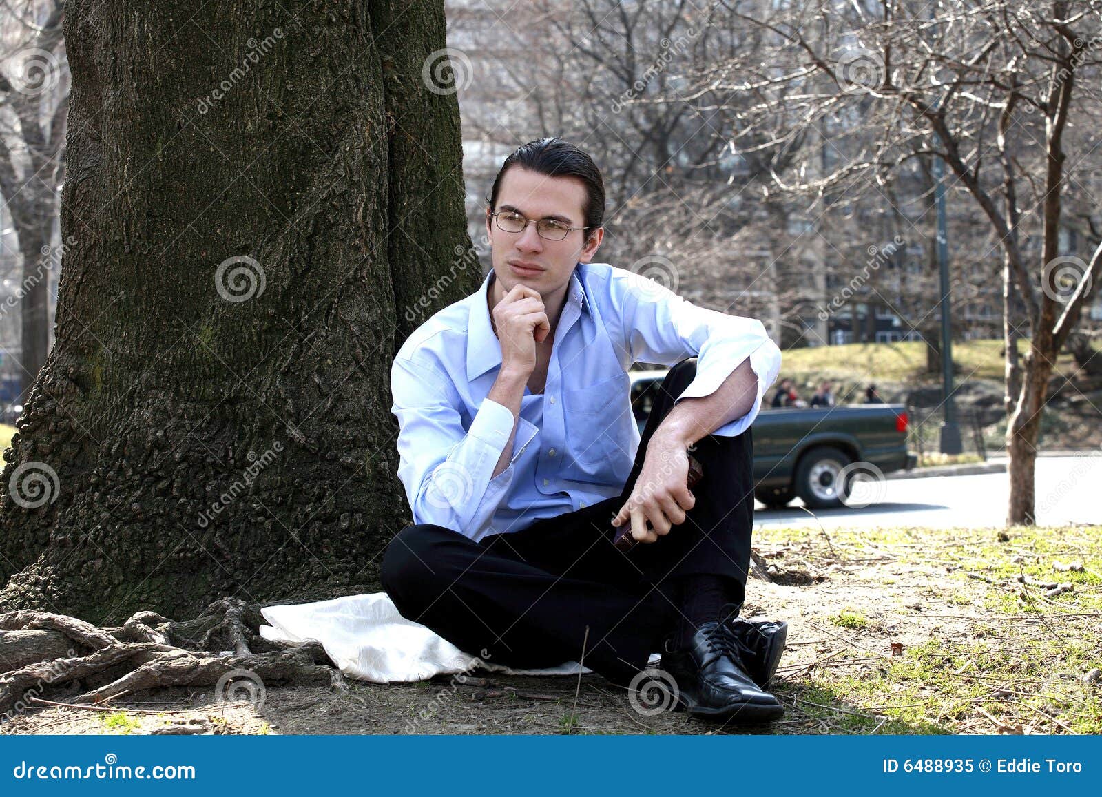 Man sitting outdoors stock image. Image of daylight, reclining - 6488935