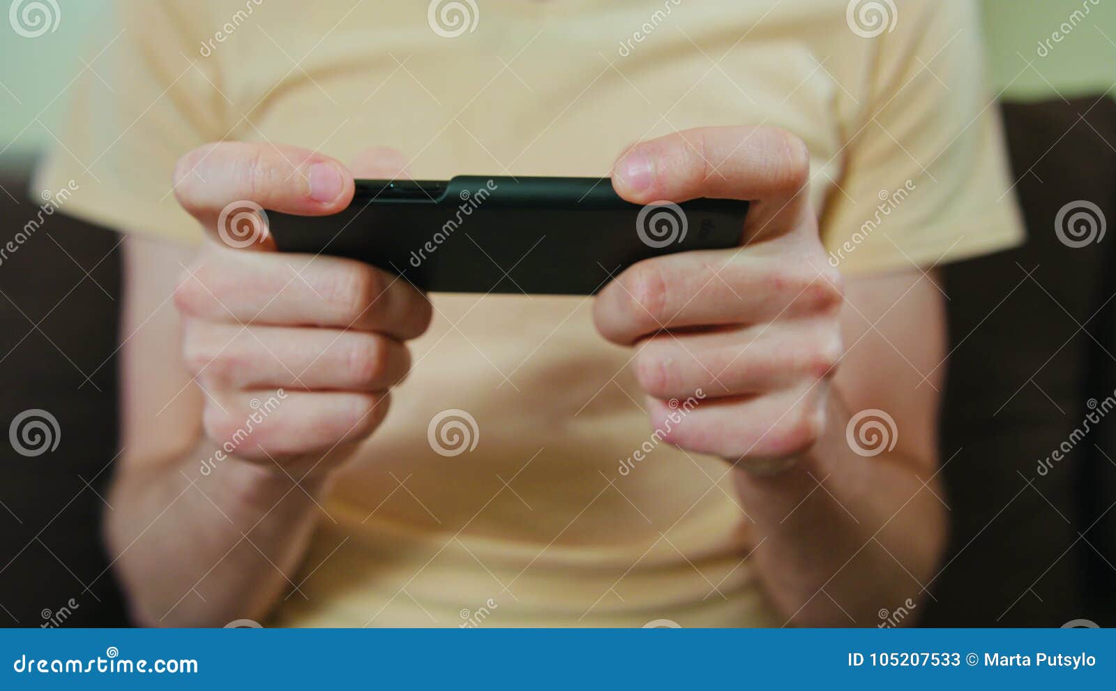 Man Playing Games on Smartphone Stock Image - Image of attractive ...