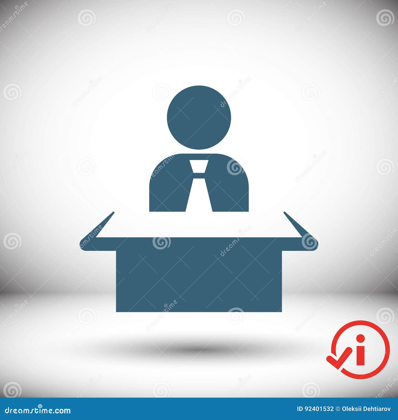 Man Sitting at the Table Icon Stock Vector Illustration Flat Design ...