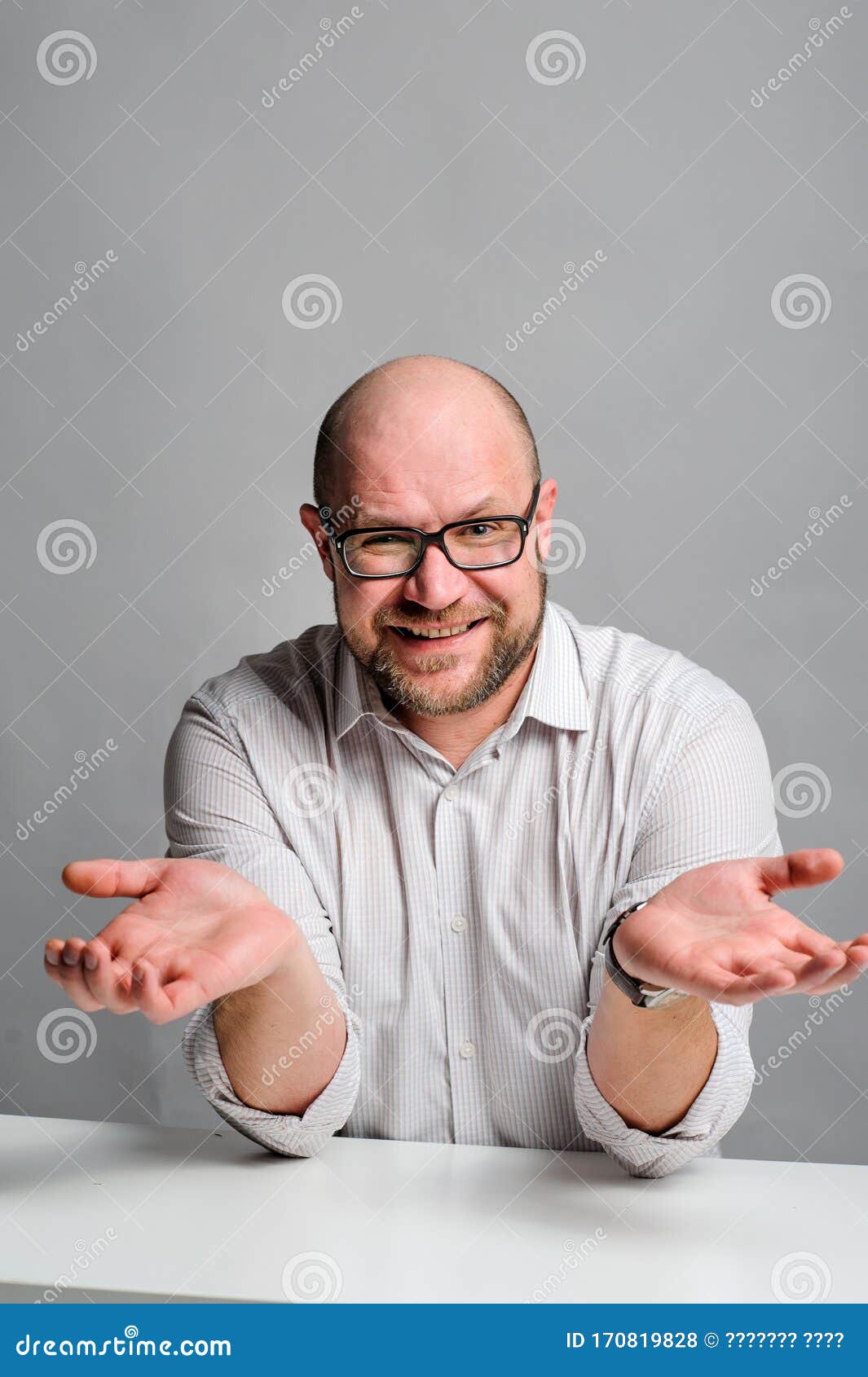 A Man is Sitting at the Table. Stock Photo - Image of male, emotions ...