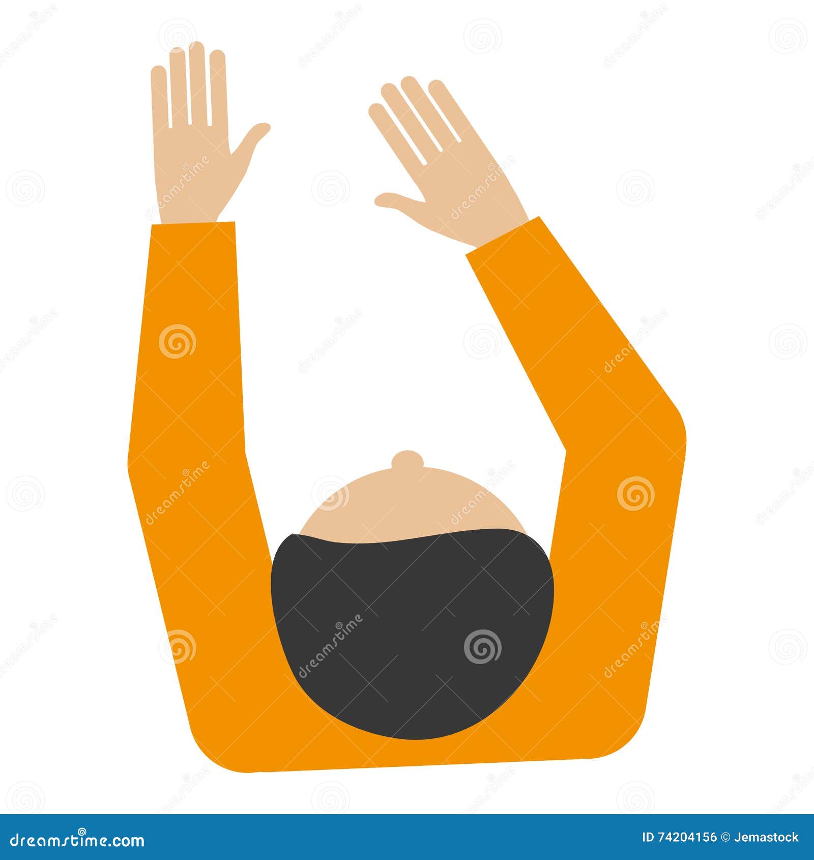 Man sitting topview icon stock illustration. Illustration of longsleeve ...