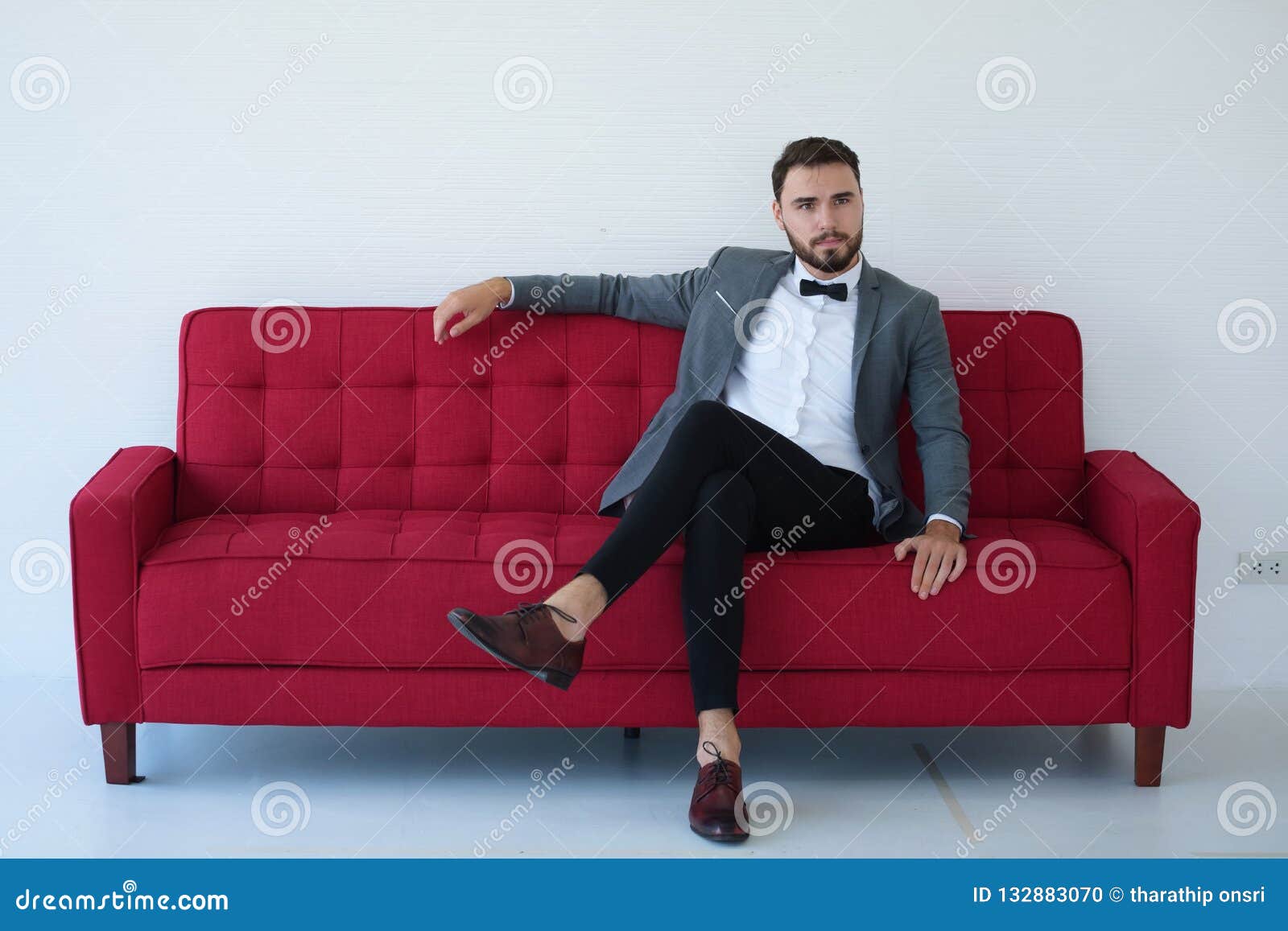 Man Sitting and Using a Smart Phone Stock Photo - Image of consultant ...