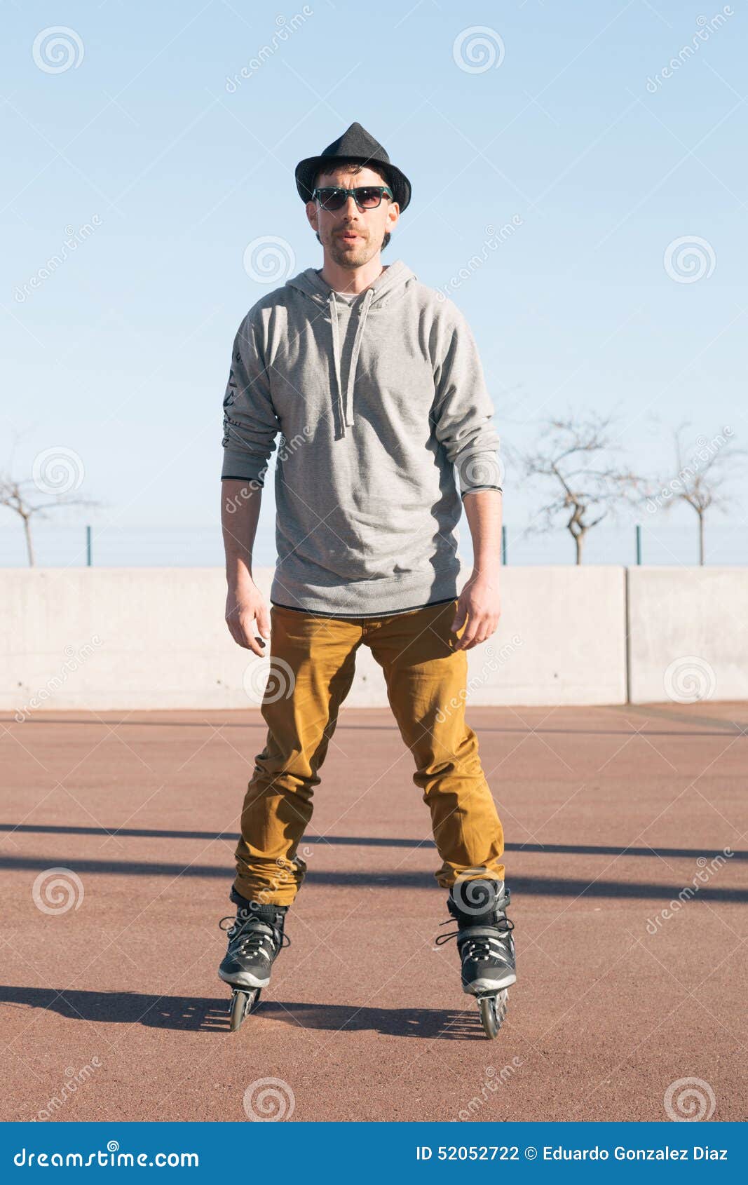 Man skating stock photo. Image of occupation, standing - 52052722