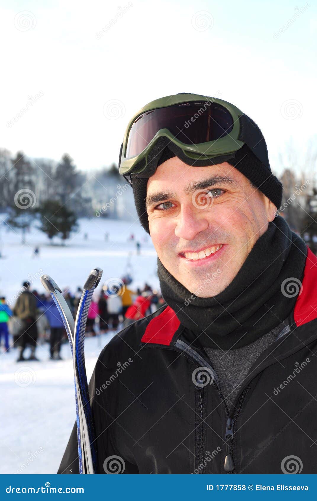 Man ski stock photo. Image of getaway, happiness, crowd - 1777858