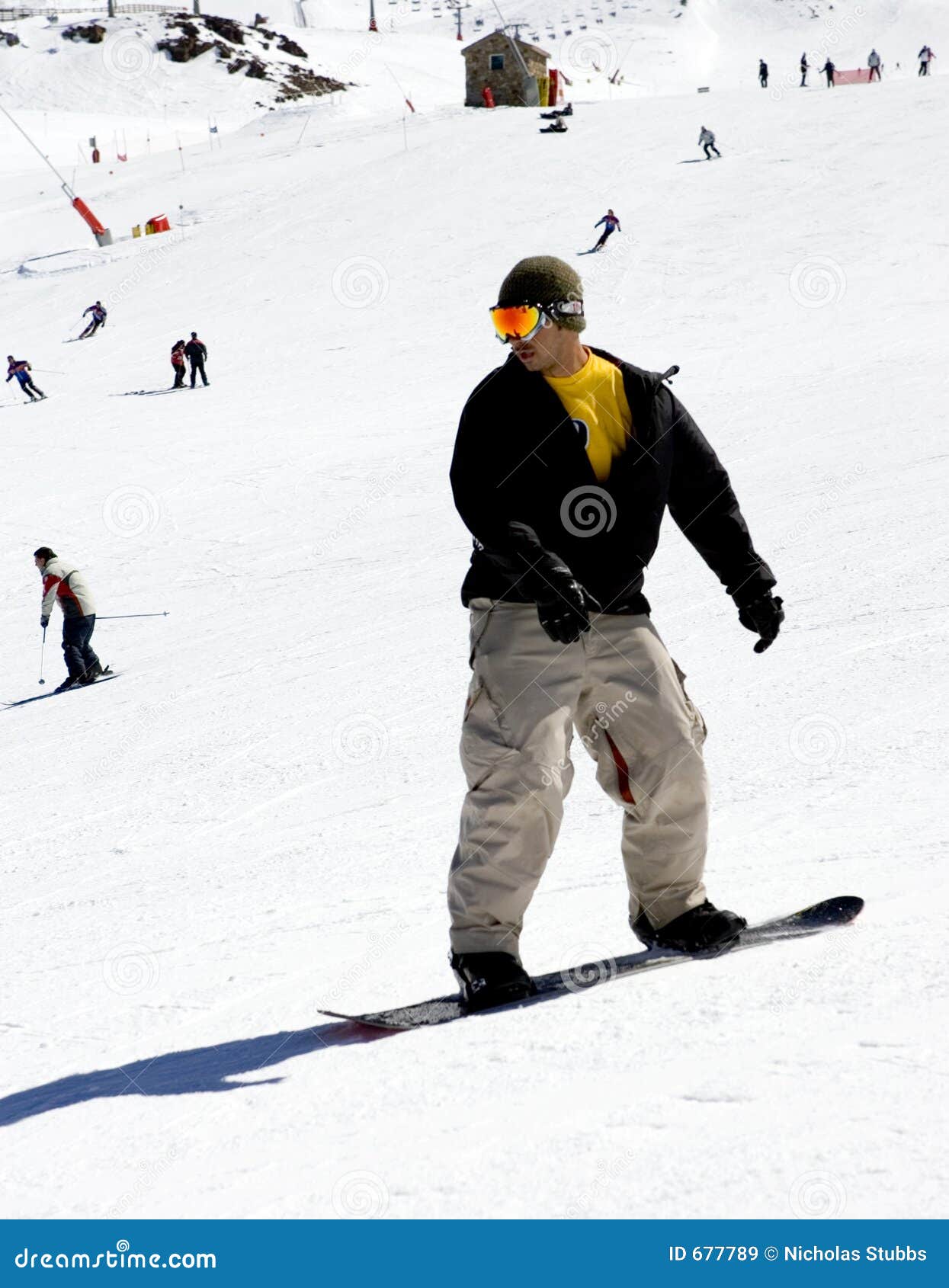 Man on Ski Slopes of Pradollano Ski Resort in Spain Stock Image - Image ...