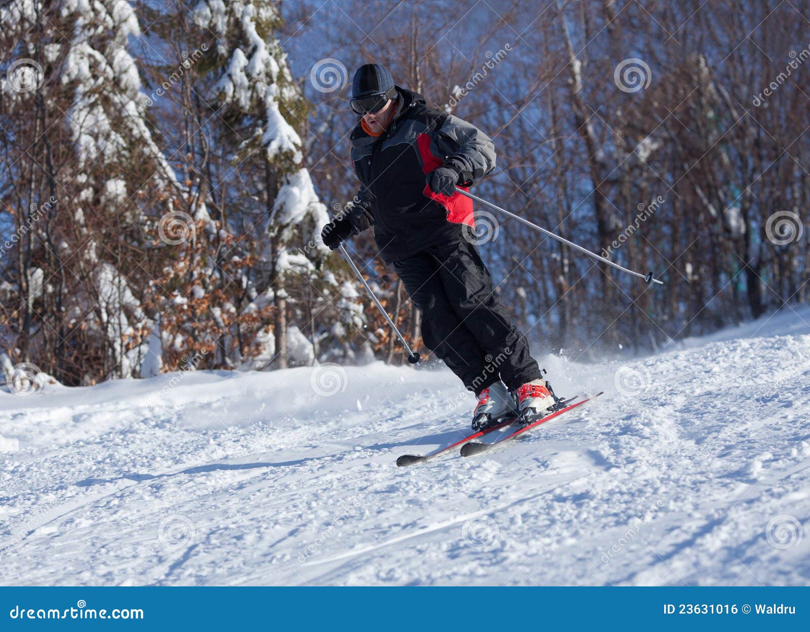 Man skiing stock photo. Image of clothing, cold, fitness - 23631016