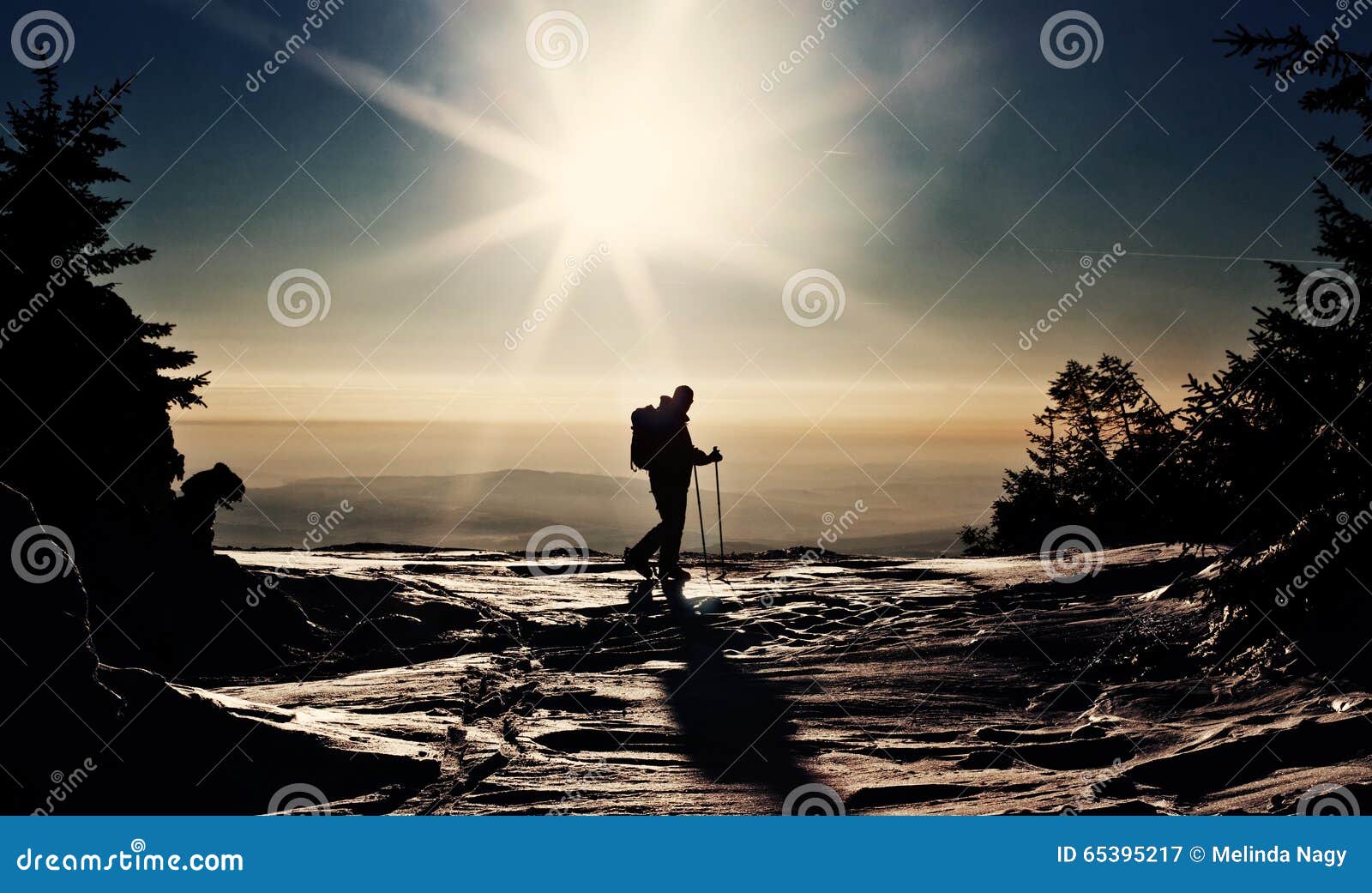 Man skiing on slope stock image. Image of action, lift - 65395217