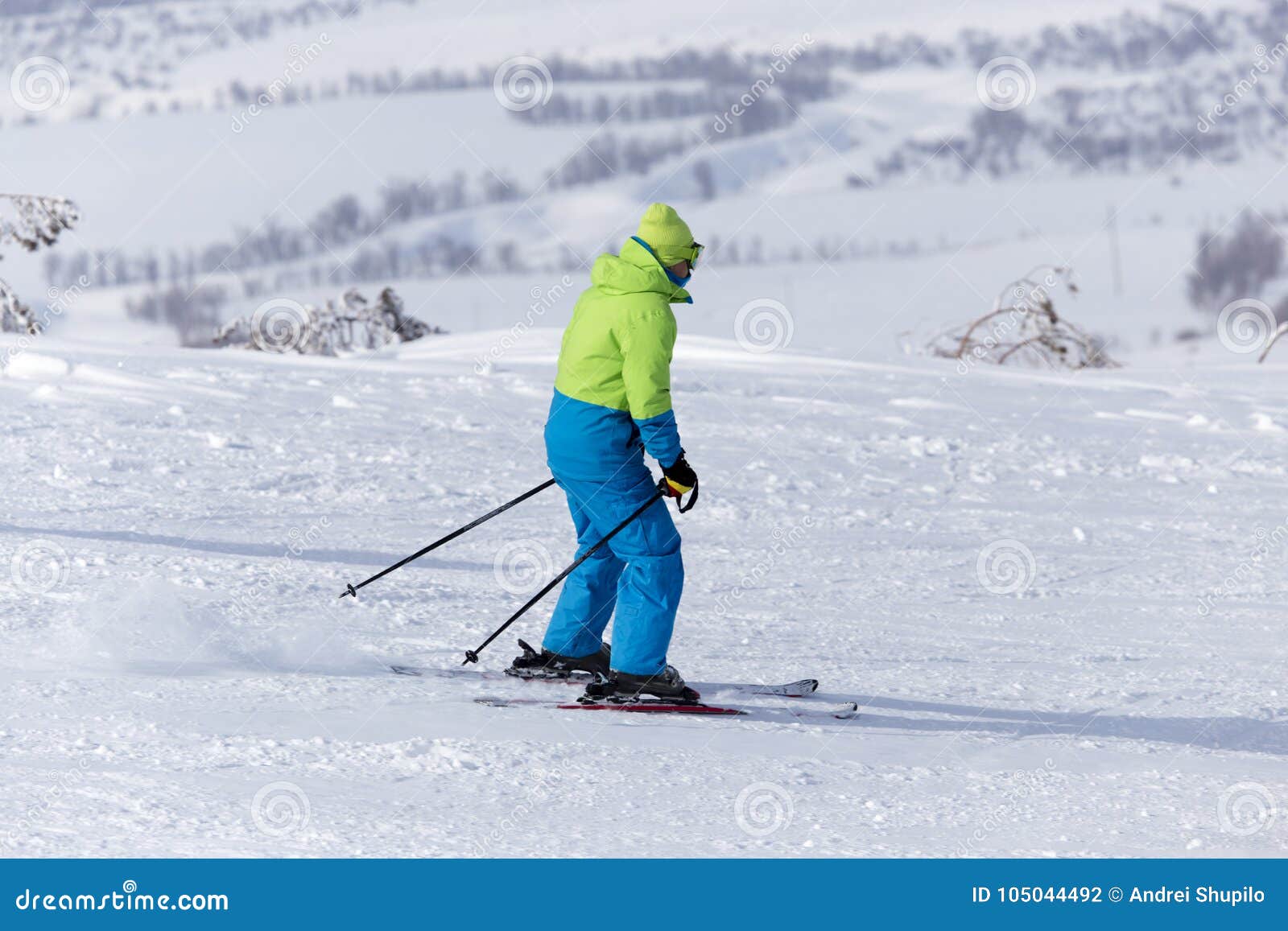 Man Skiing in the Snow in Winter Editorial Photography - Image of view ...