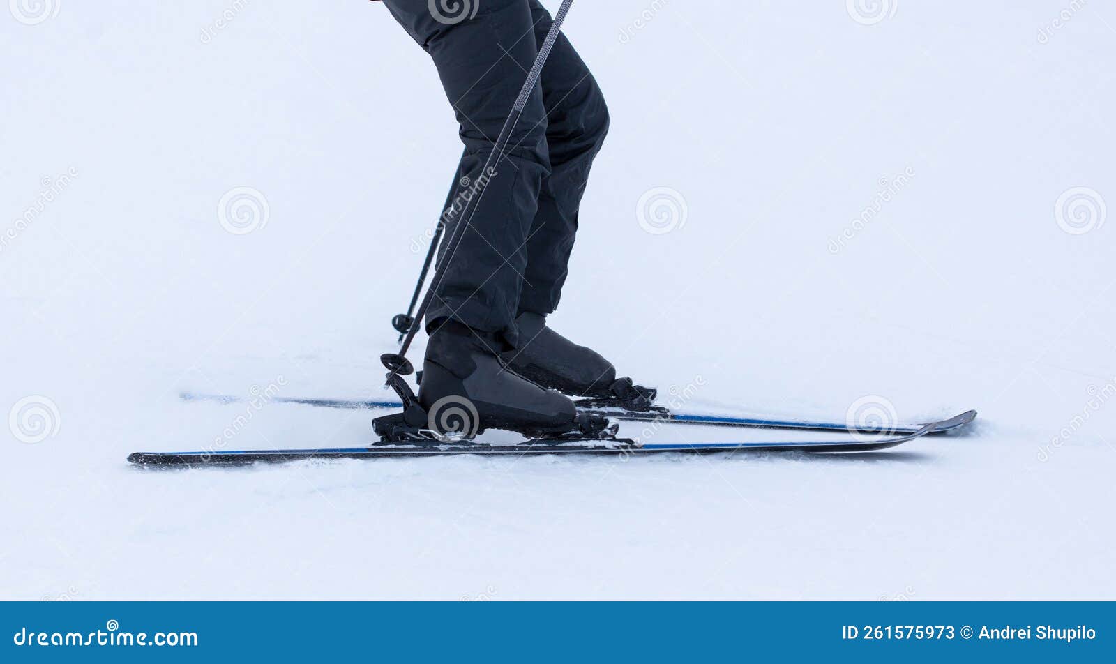 A Man is Skiing in the Snow. Stock Image - Image of cold, extreme ...