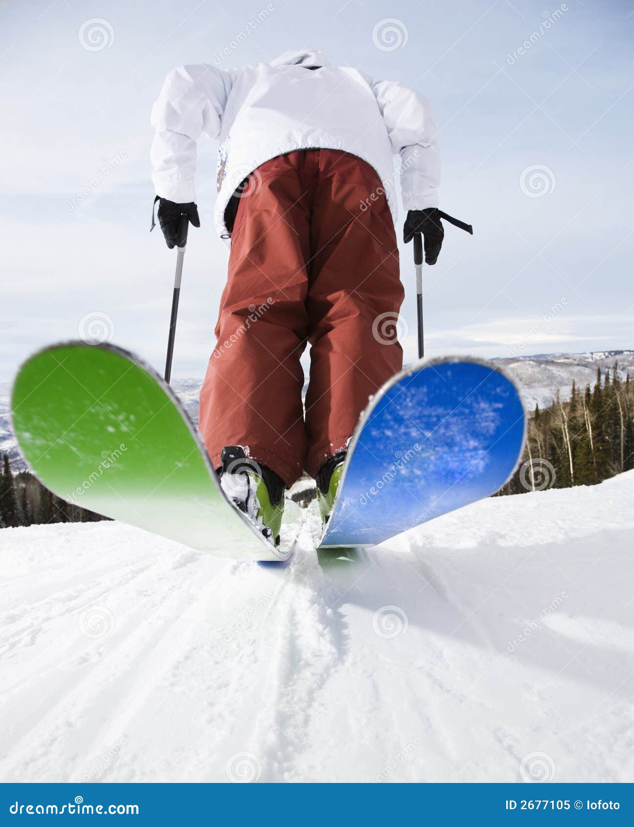 Man on skis. stock image. Image of slope, colour, 070309v0385 - 2677105