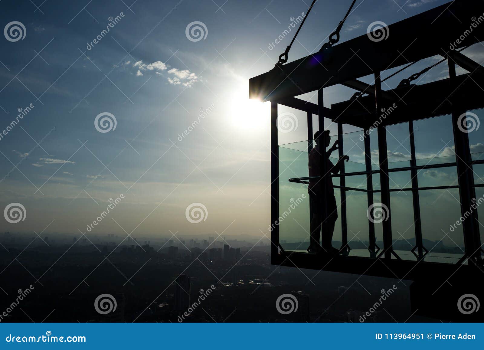 Man in Skybox of KL Tower in Kuala Lumpur Stock Image - Image of scene ...