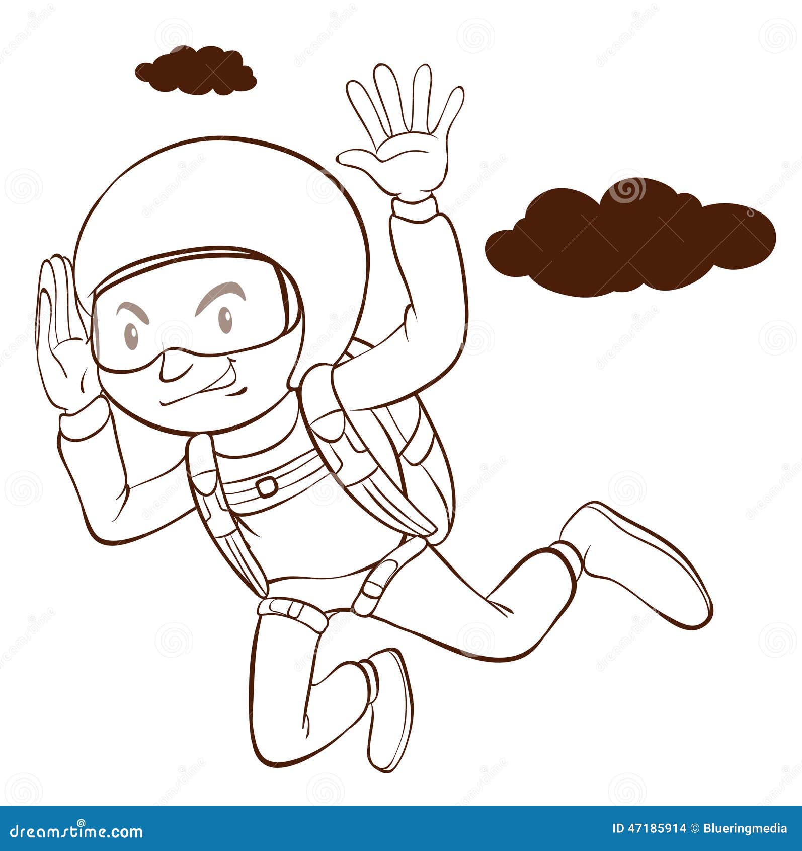 A man skydiving stock vector. Illustration of artistic - 47185914
