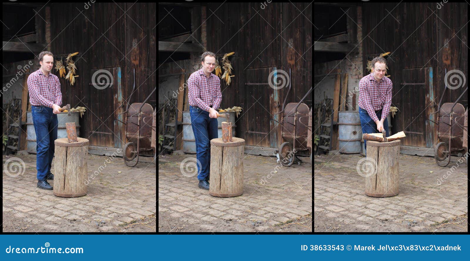 Man slashing wood stock image. Image of huck, working - 38633543