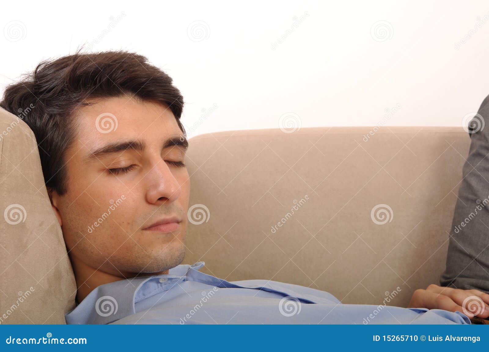 Man sleeping stock photo. Image of adult, handsome, house - 15265710