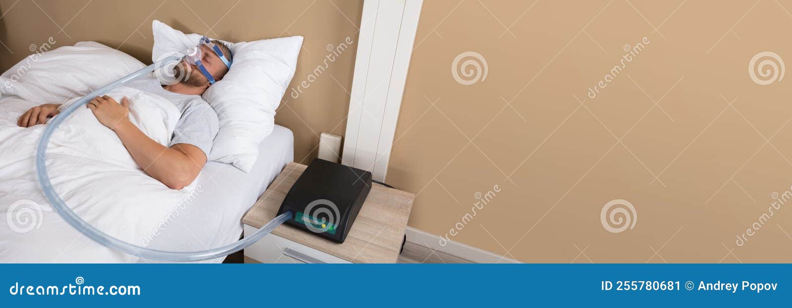 Man With Sleeping Apnea And CPAP Machine Royalty-Free Stock Image ... Man With Sleeping Apnea And CPAP Machine Royalty-Free Stock Image ...