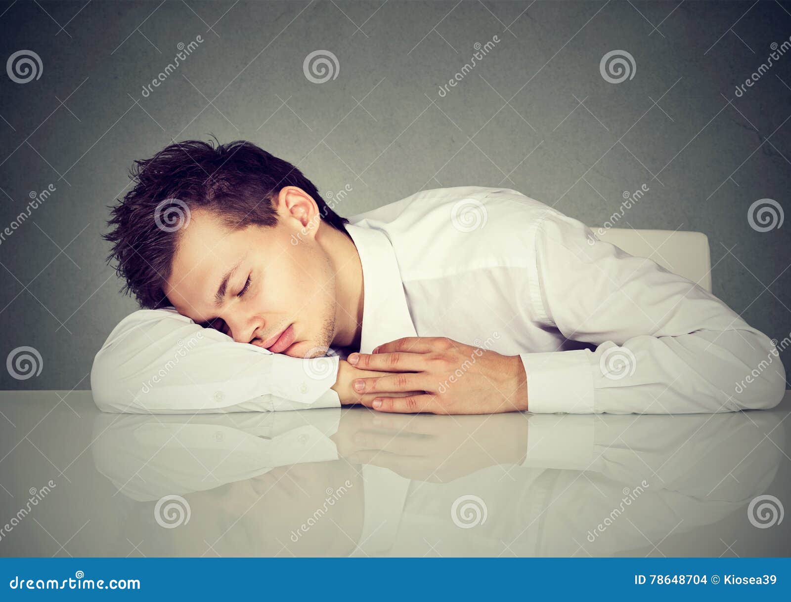 Man Sleeping on a Desk Office Table Stock Photo - Image of sleeping ...