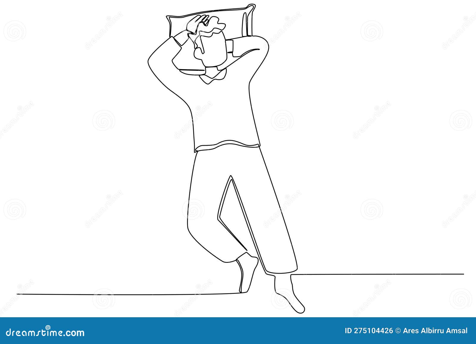 A man is sleeping stock vector. Illustration of male - 275104426