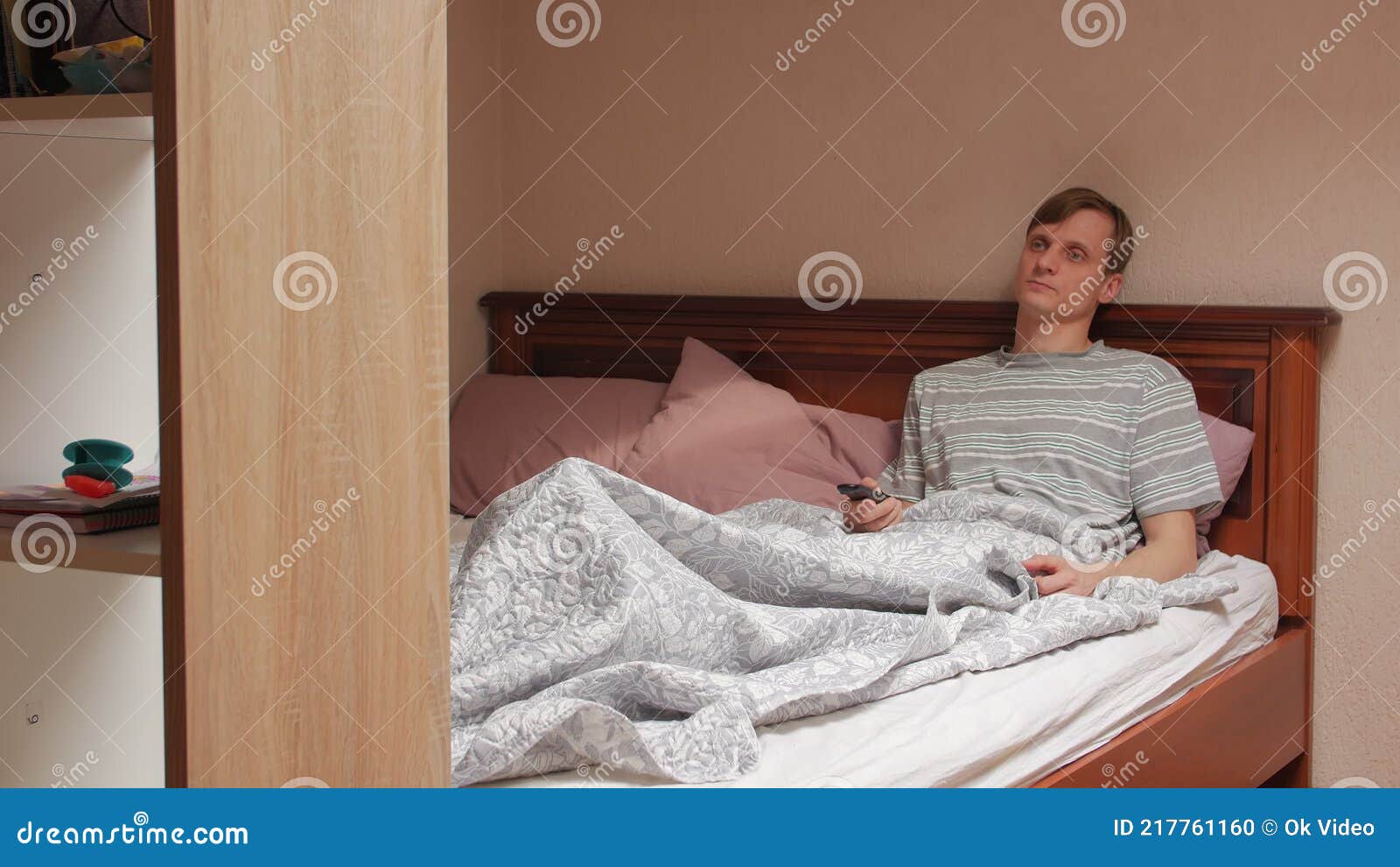 Man Sleeping at the TV stock footage. Video of asleep - 217761160