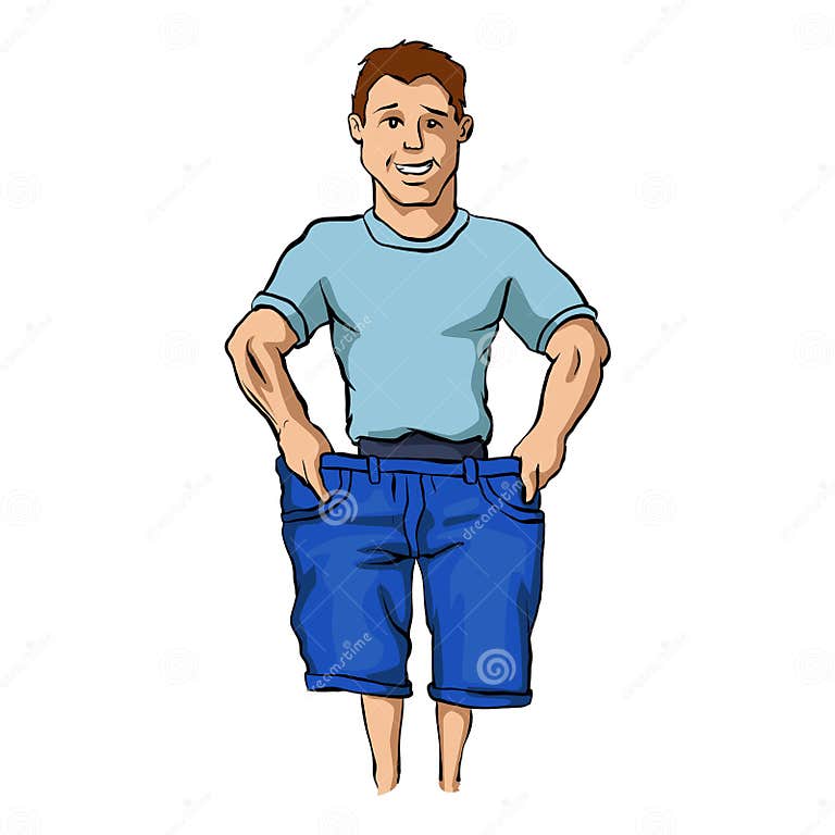 Man With Slim Body Stock Vector Illustration Of Slender 72028495