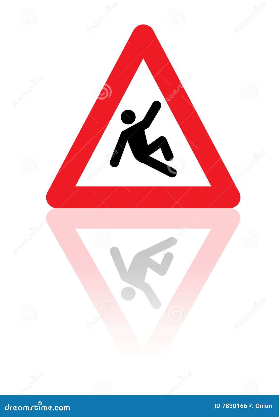 Man slipping icon stock illustration. Illustration of reflection - 7830166