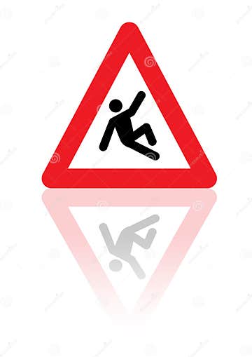 Man slipping icon stock illustration. Illustration of reflection - 7830166