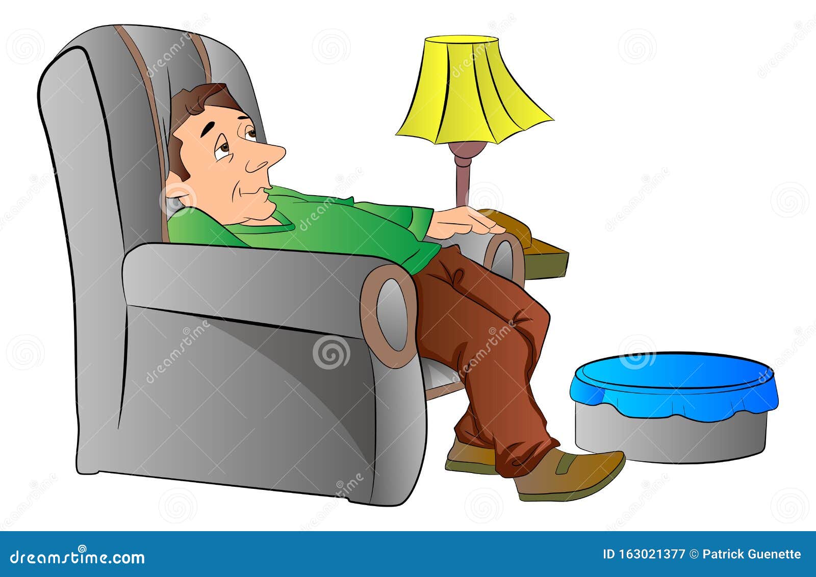 Man Slouching On A Lazy Chair Or Couch, Illustration | CartoonDealer ... Man Slouching On A Lazy Chair Or Couch, Illustration | CartoonDealer ...