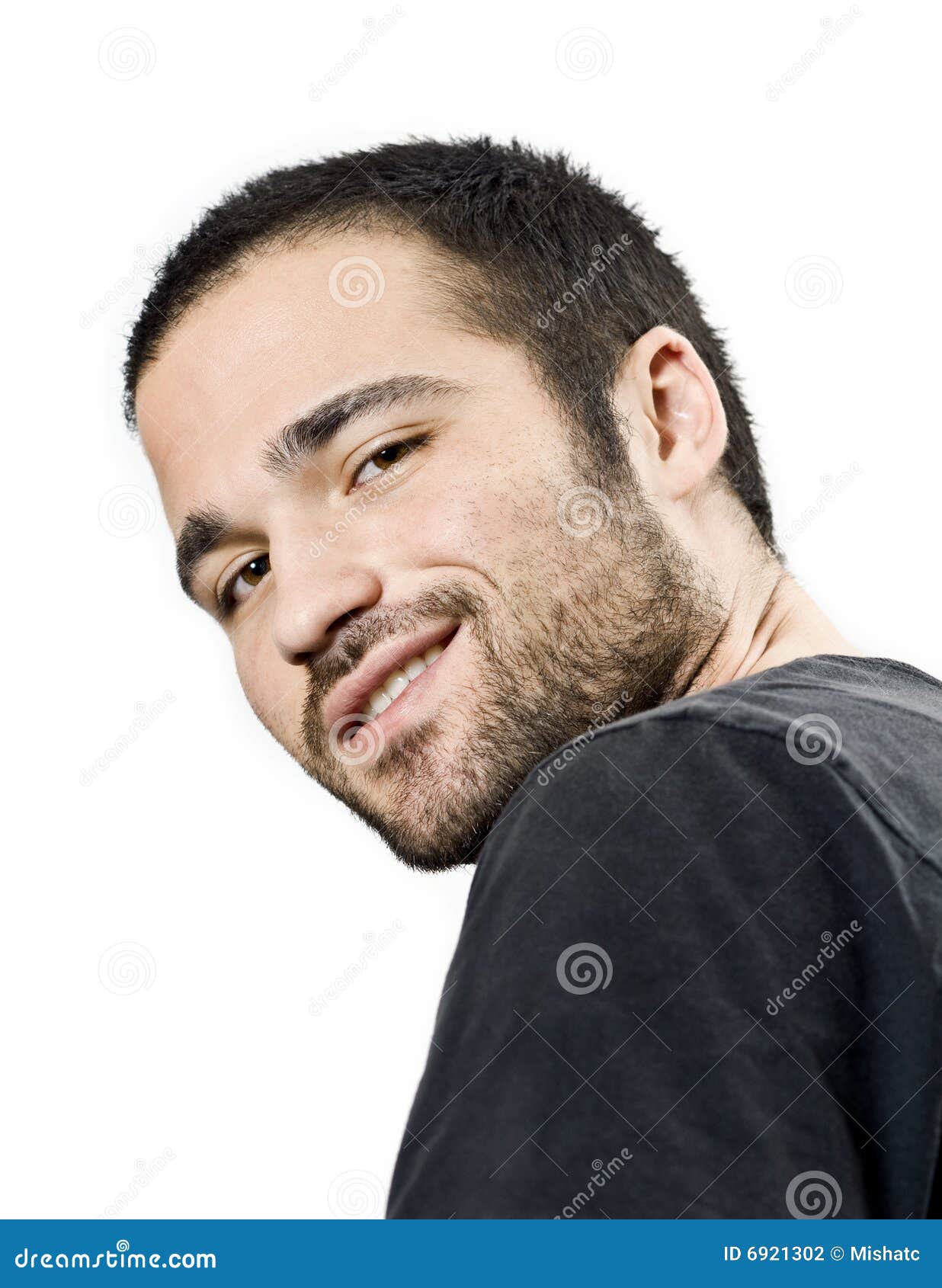 Man with small beard stock photo. Image of happiness, satisfaction ...