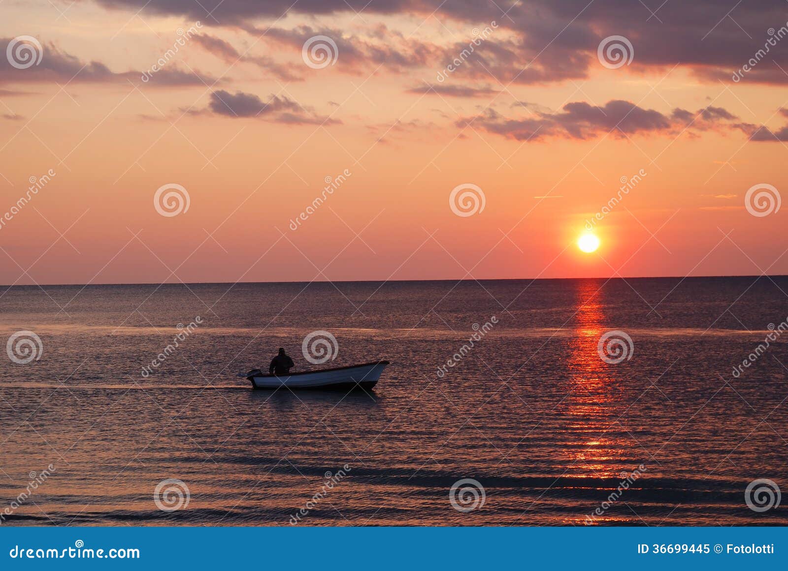 Man with small motor boat stock image. Image of fisher - 36699445