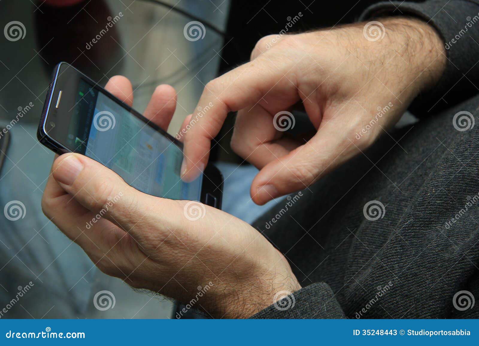 Man with smartphone stock image. Image of connection - 35248443