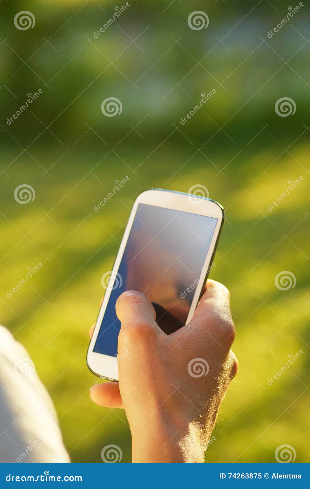 Man with Smartphone in the Hand Using Social Networks Stock Image ...