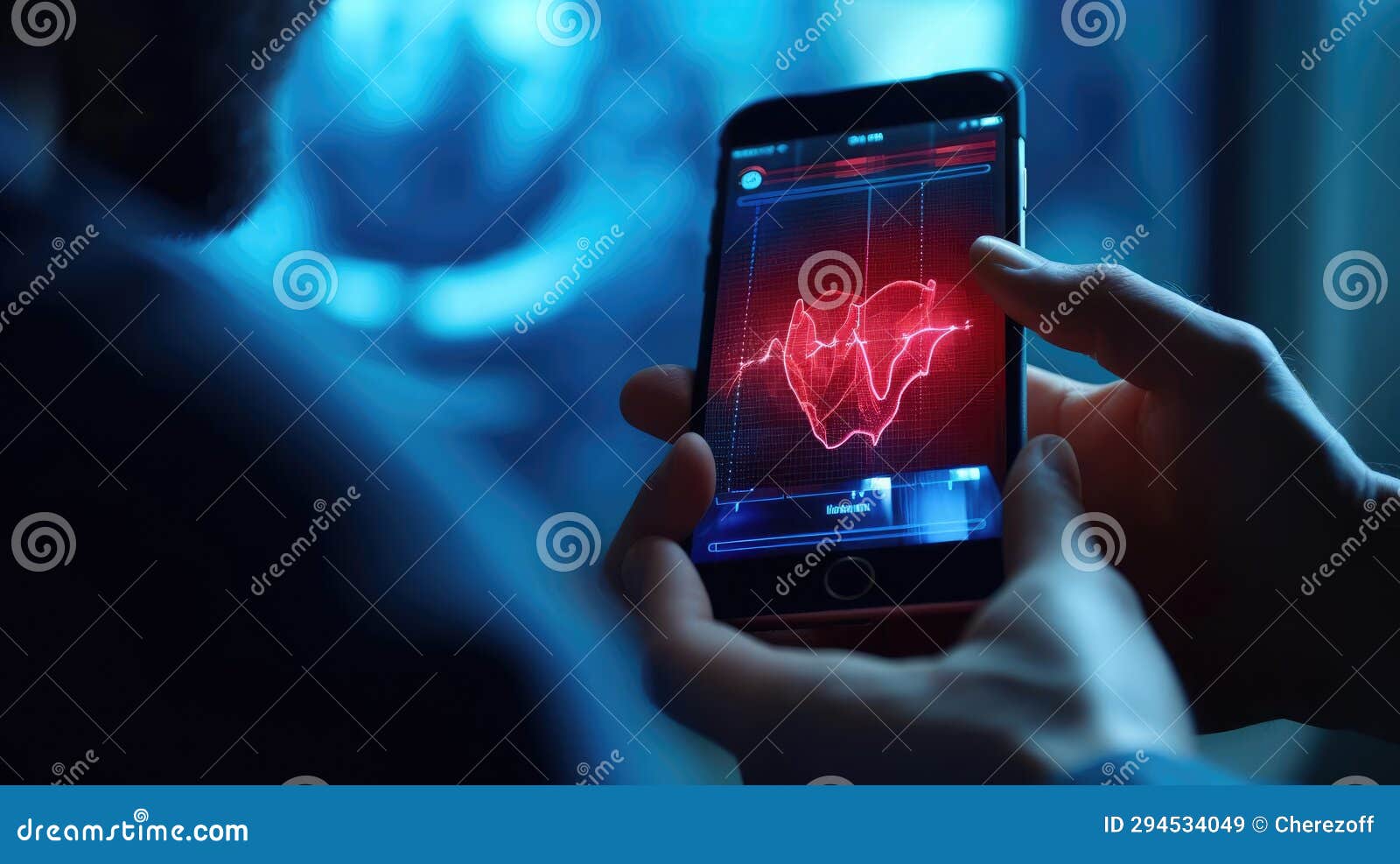 Man with Smartphone and Health Tracking App Stock Illustration ...