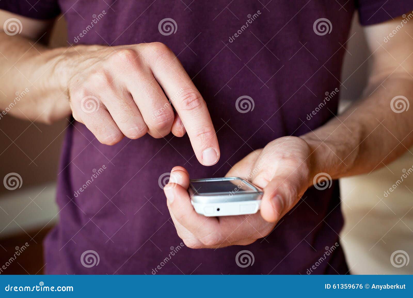Man with smartphone stock photo. Image of human, contemporary - 61359676