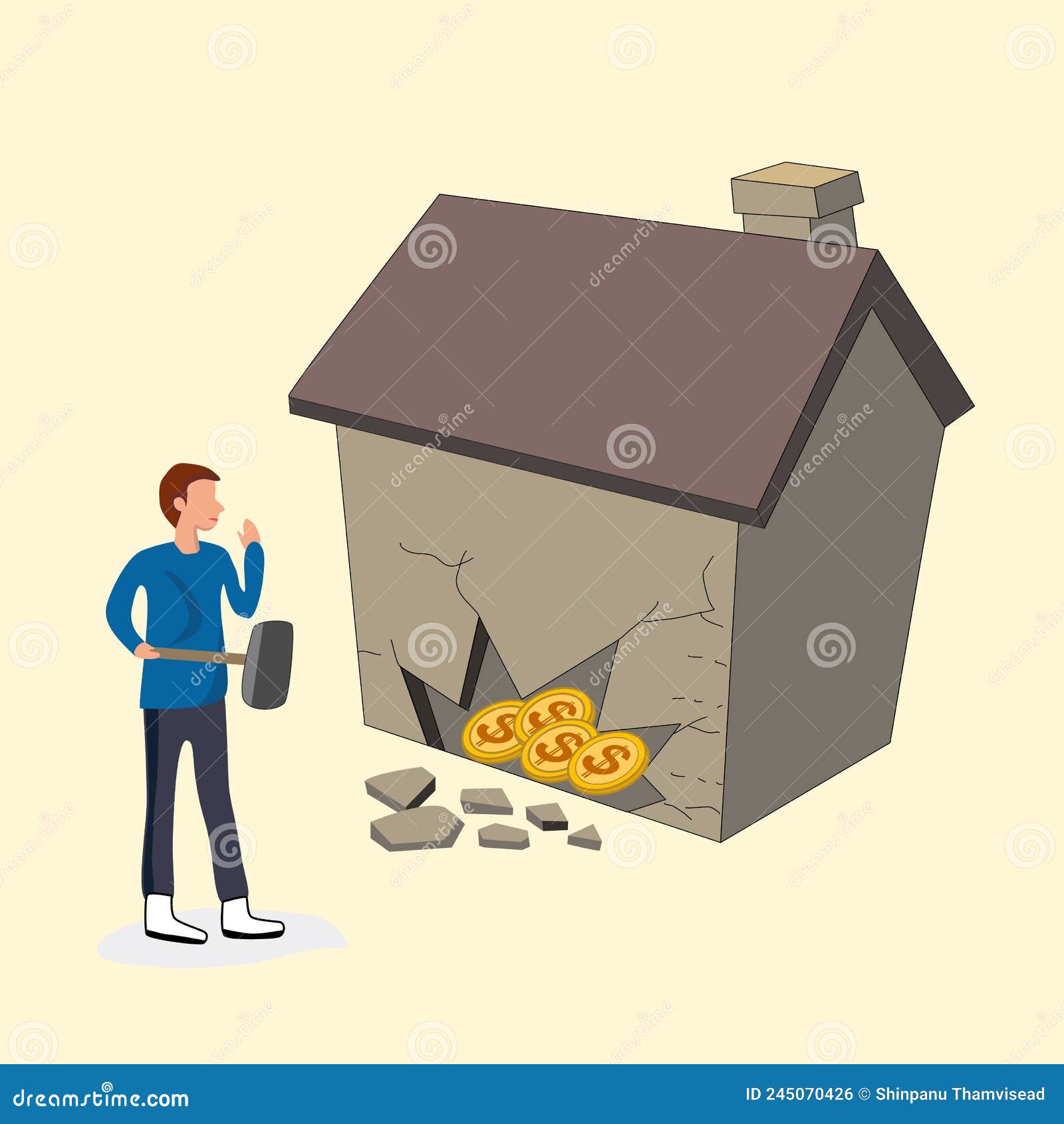 A Man Smashed a House Full of Money with a Hammer. this is His Savings ...