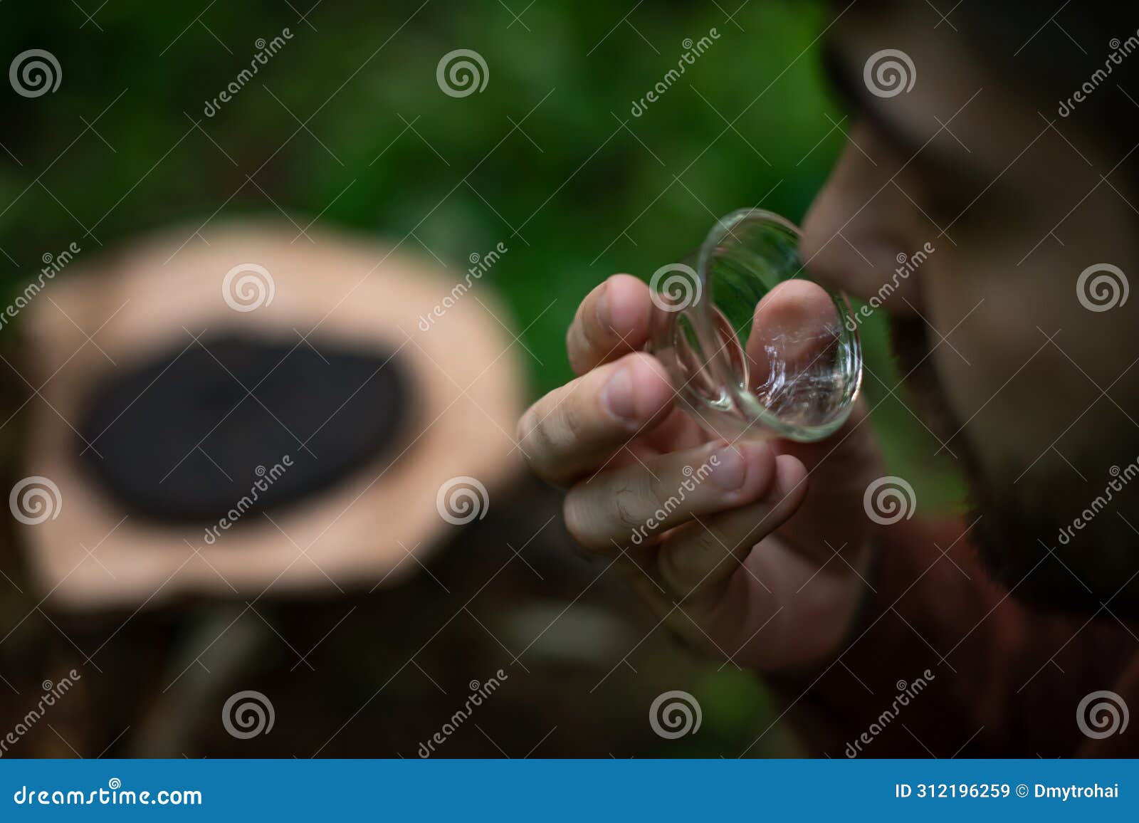 Man Smelling Glass Tea Bowl after Tea Ceremony Outdoors Stock Image ...