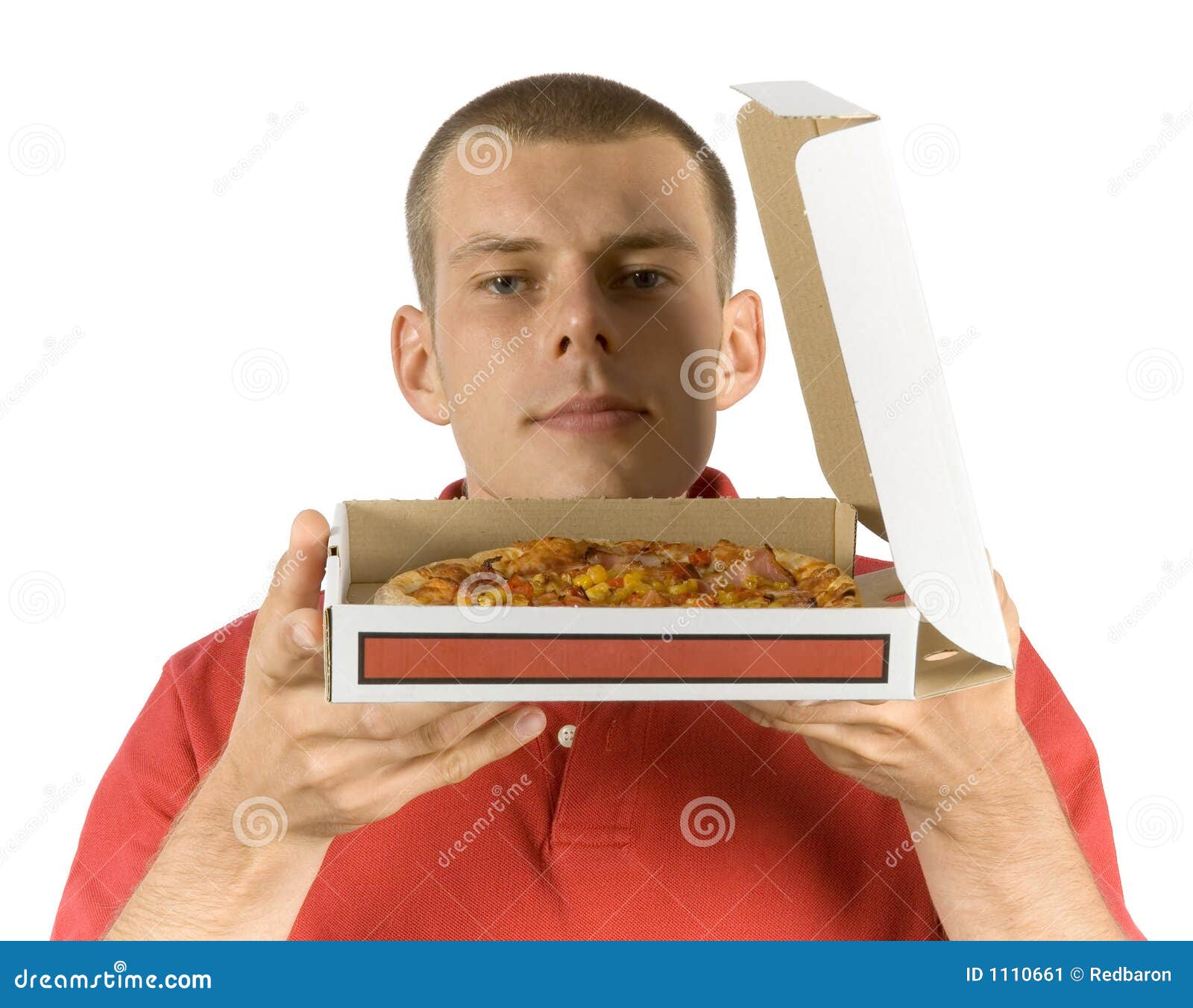 Guy Smelling Pizza