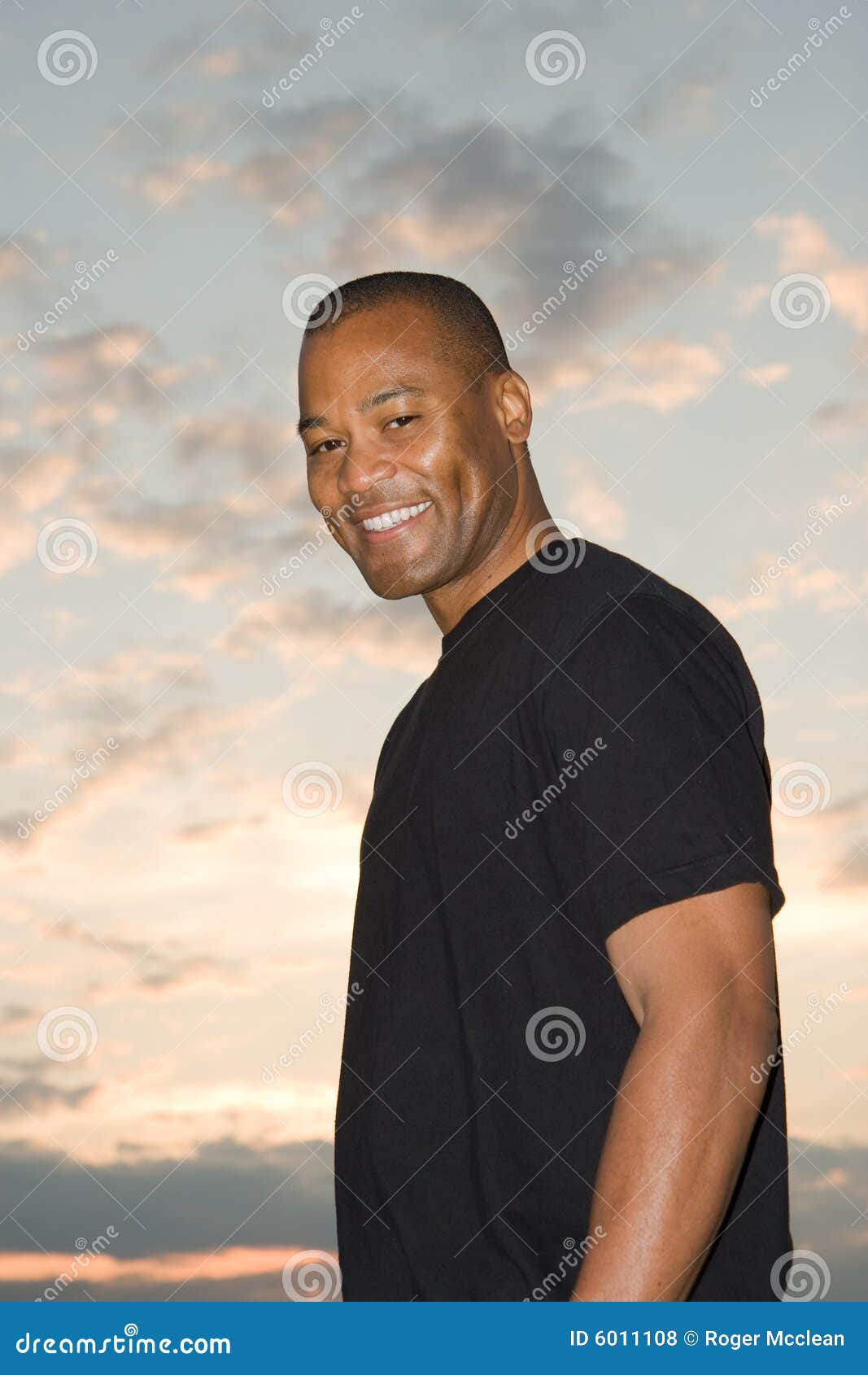Man Smiles As Daylight Arrives Stock Photo - Image of smiling, serenity ...