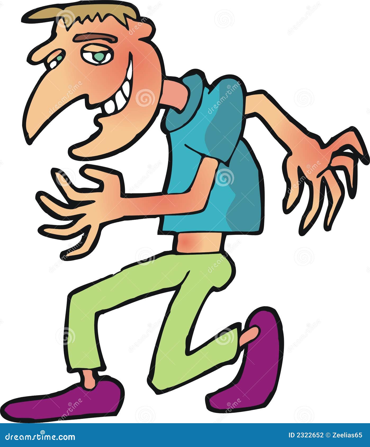 Man smiling stock vector. Illustration of walking, fool - 2322652